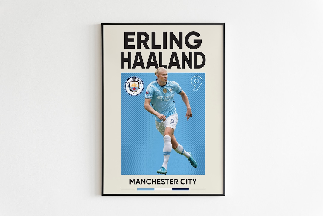 Erling Haaland Poster, Erling Haaland Manchester City Poster, Erling ...
