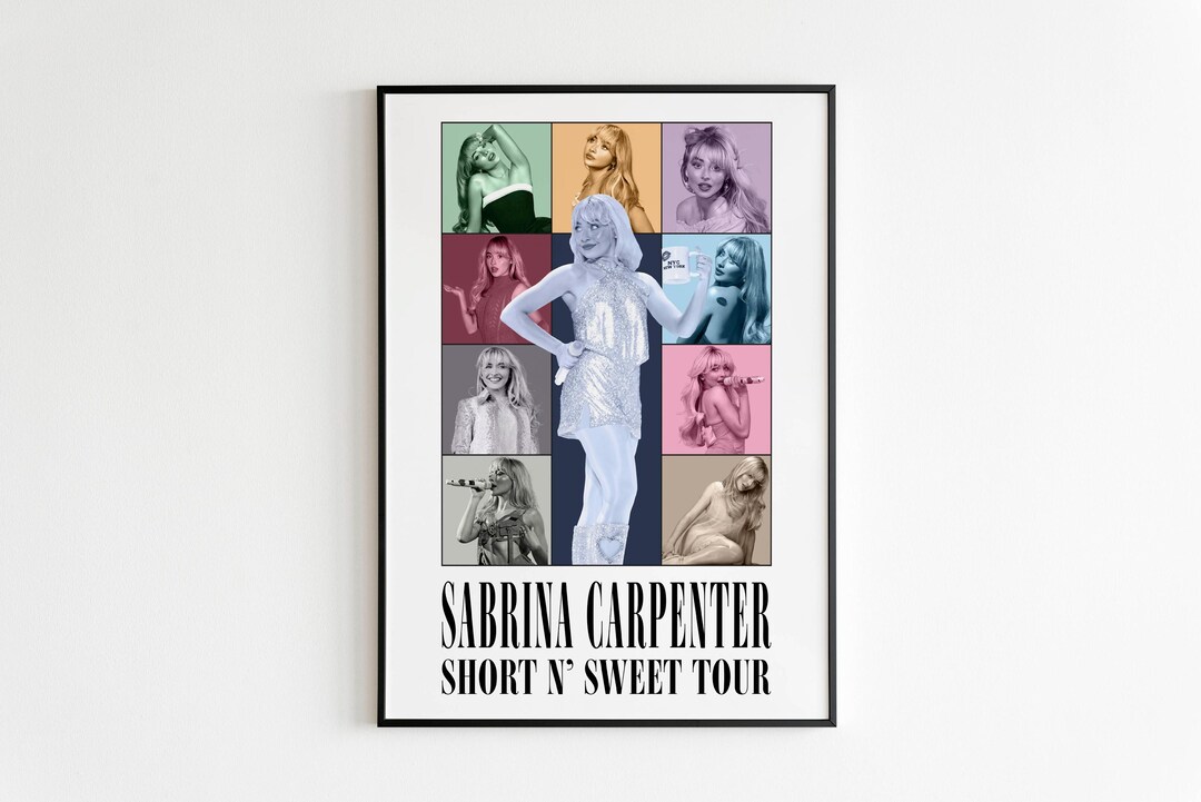 Sabrina Carpenter Poster, Sabrina Carpenter Short N' Sweet Tour Poster ...