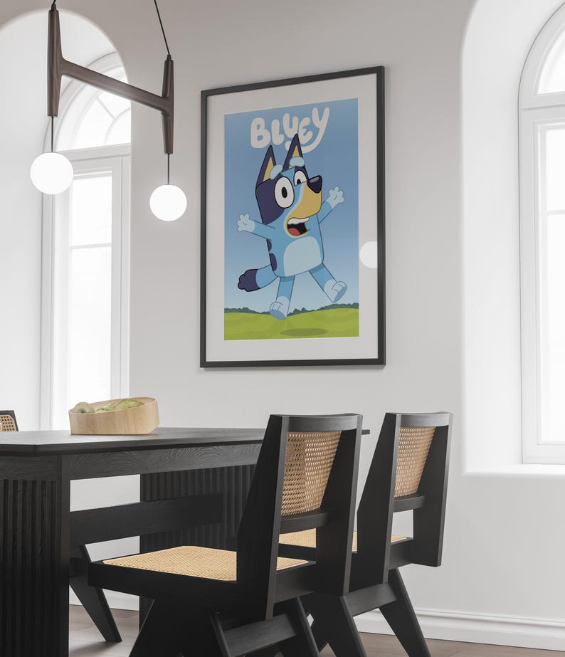 Bluey Poster Set of 3, Bluey Poster, Bluey Art Print, Bluey Wall Art ...
