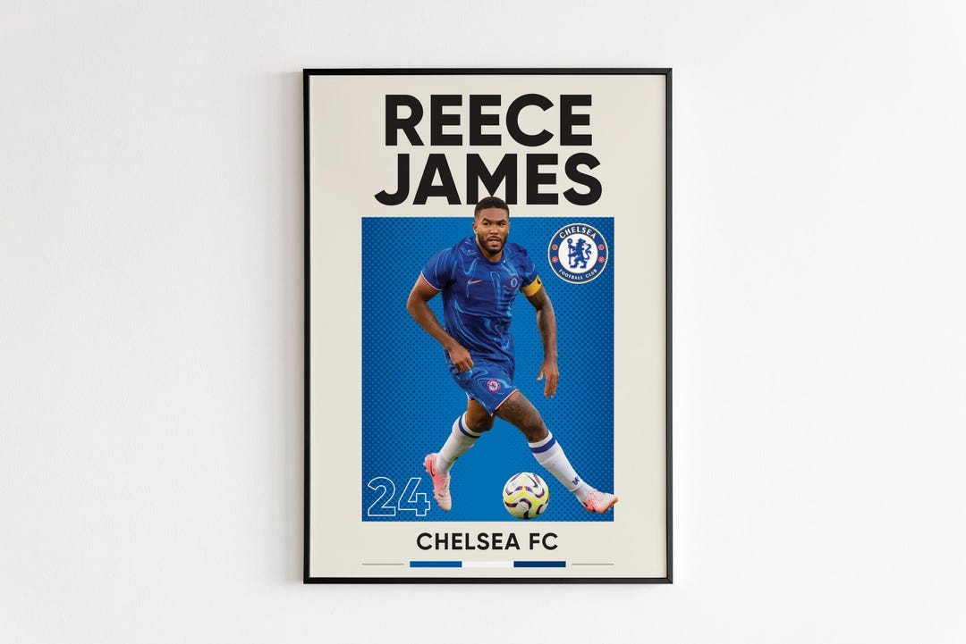 Reece James Poster, Reece James Chelsea Poster, Reece James Print Art ...