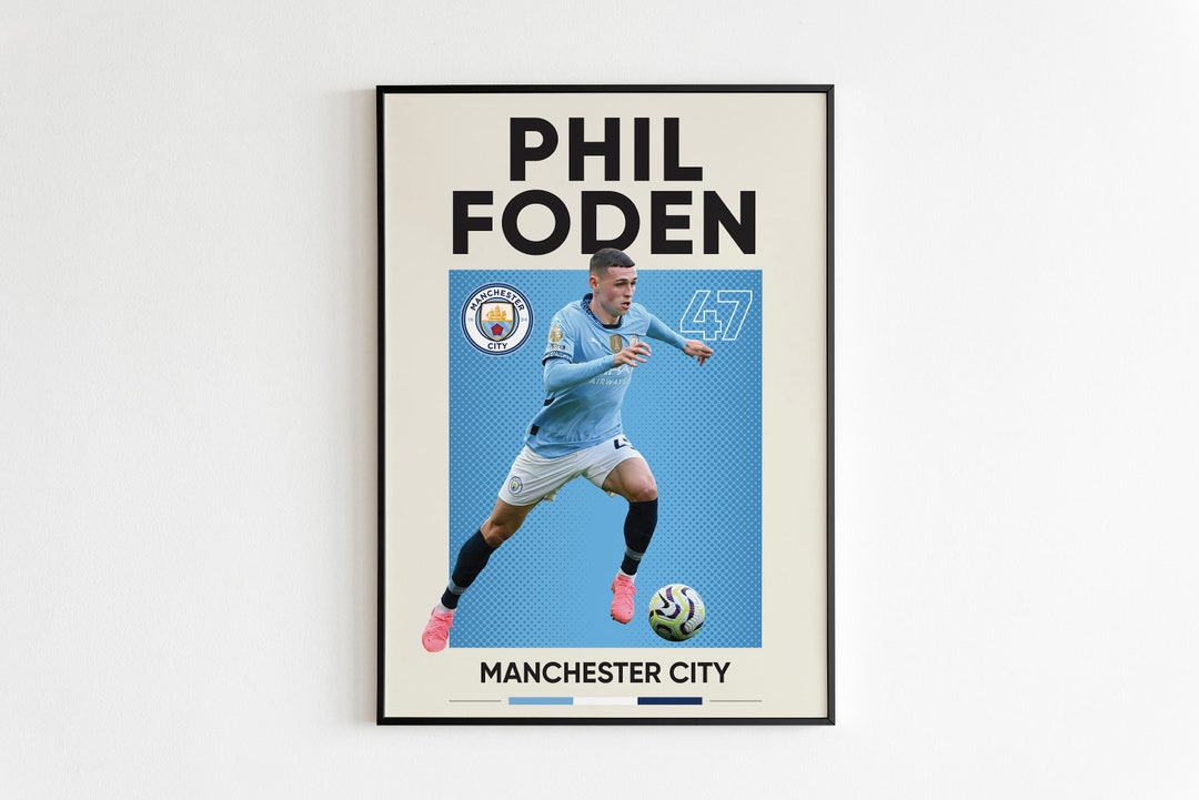 Phil Foden Poster, Phil Foden Manchester City Poster, Phil Foden Print ...