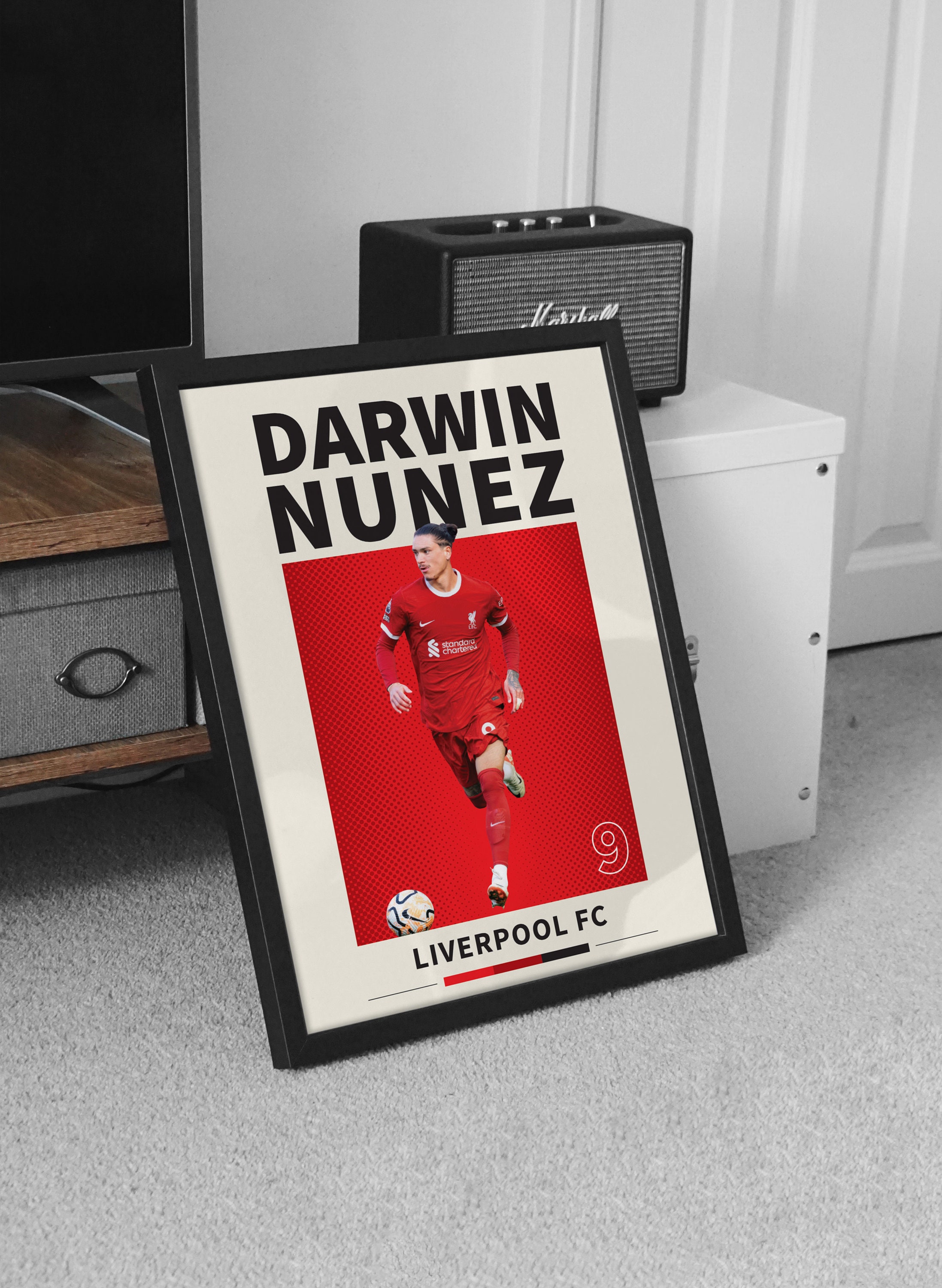 Darwin Nunez Poster, Nunez Poster, Liverpool Football Print, Darwin ...