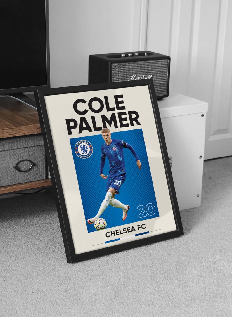 Chelsea FC Poster Bundle Set of 4, Palmer, Caicedo, Madueke, Jackson ...