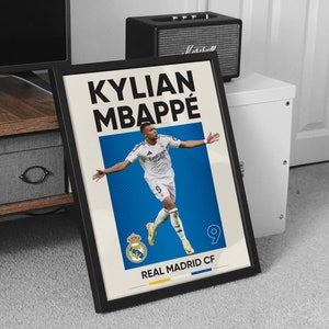Kylian Mbappe Poster, Kylian Mbappe Real Madrid Poster, Kylian Mbappe ...