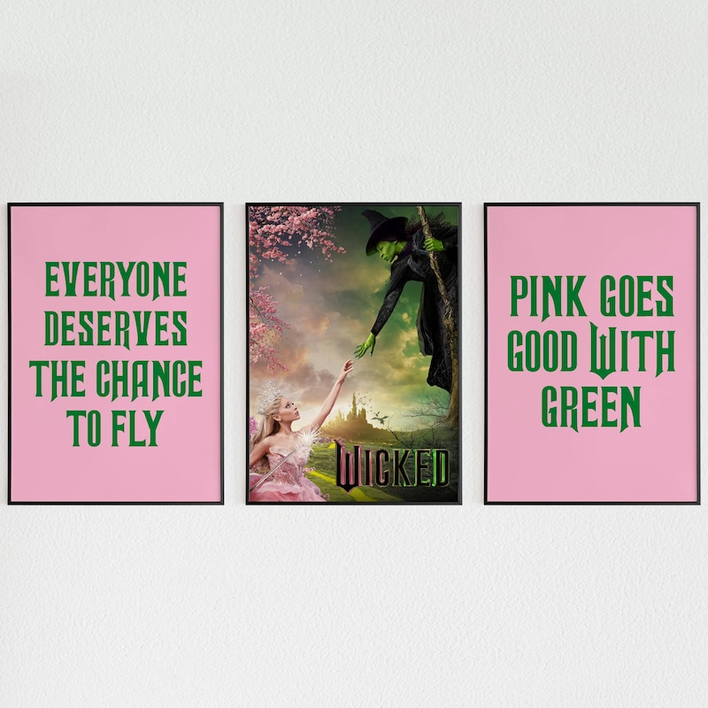 Poster wicked movie elphaba and glinda in wicked stickers - Etsy.de