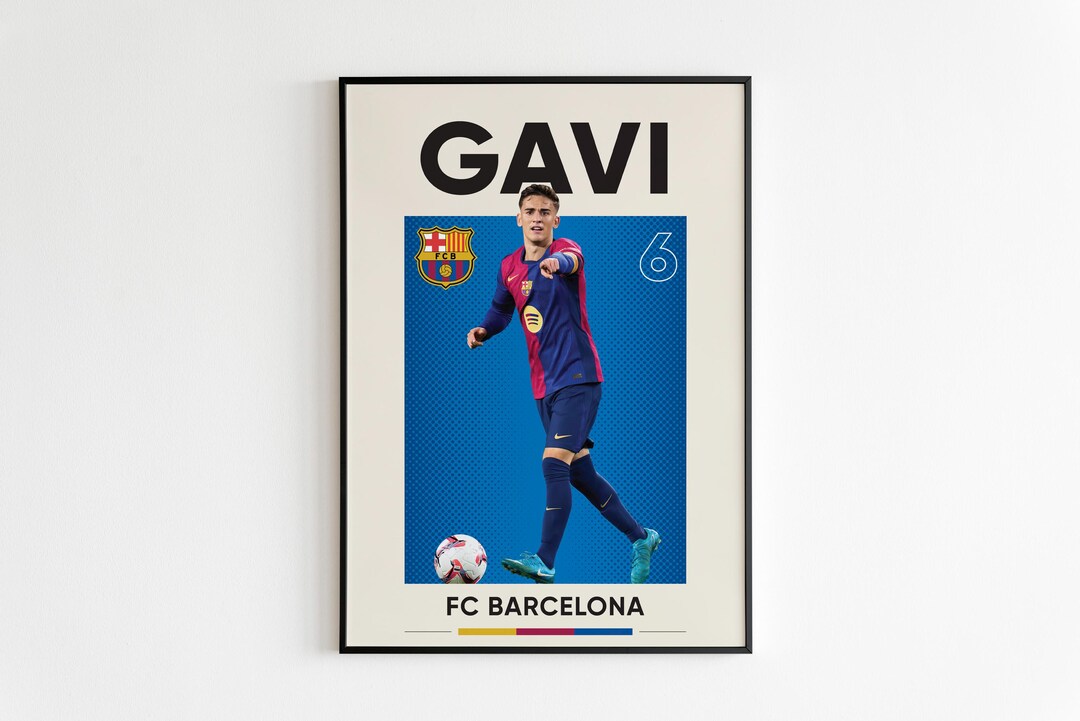 Gavi Poster, Gavi Barcelona Poster, Gavi Print Art, Fc Barcelona Poster ...