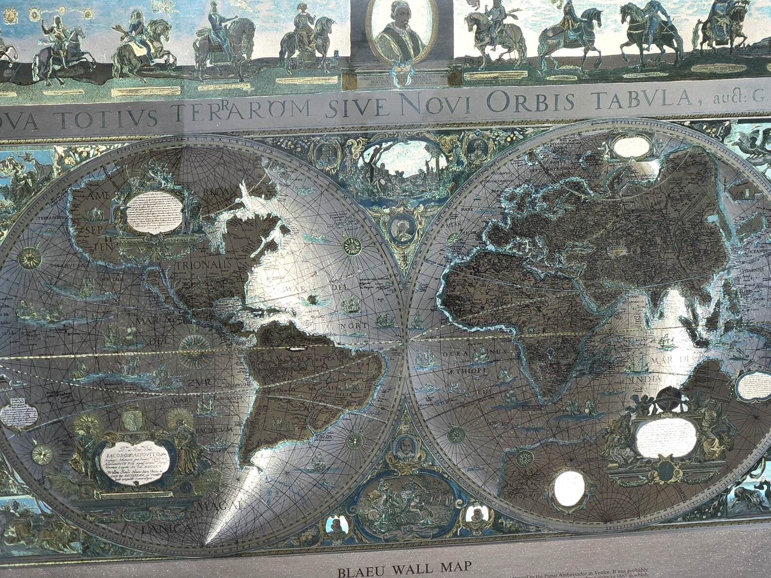 Blaeu Wall Map Framed 30x26 - Etsy