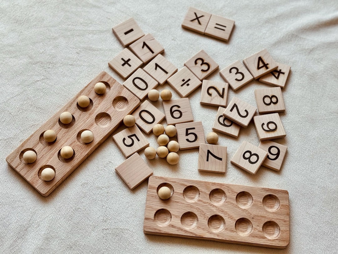 Wooden Ten Frame Set, Montessori Math Toy - Etsy