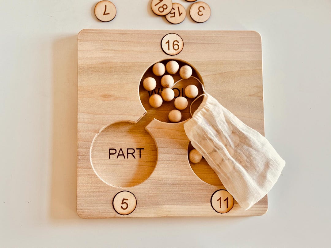 Montessori Wooden Number Bond Math Tray Handson Learning Kids ...