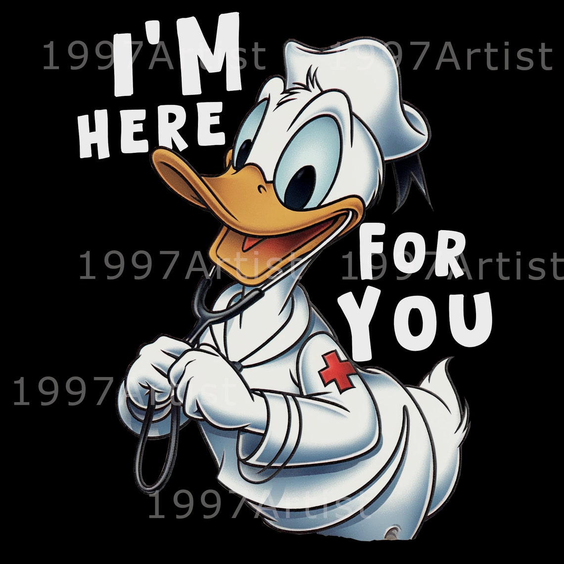 Funny Donald Duck Png, Nurse Life Png, Nursing Png, Nurse Love Png ...