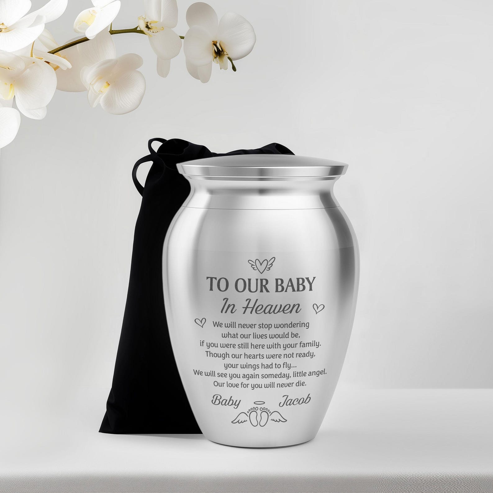 Personalized Baby Memorial Mini Urns for Human Ashes, Cremation ...