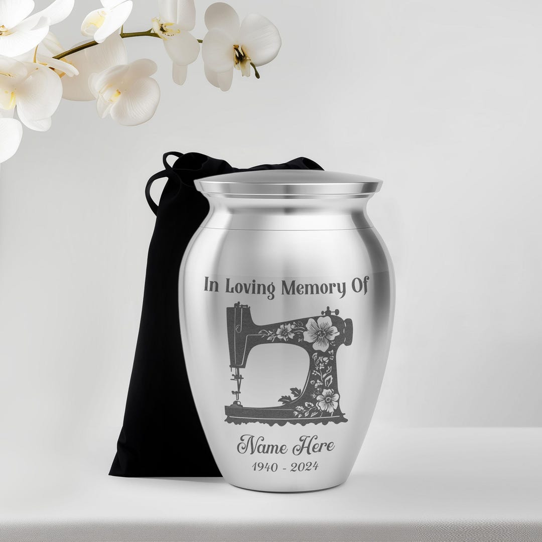 Personalized Sewing Memorial Cremation Mini Urn for Human Ashes ...