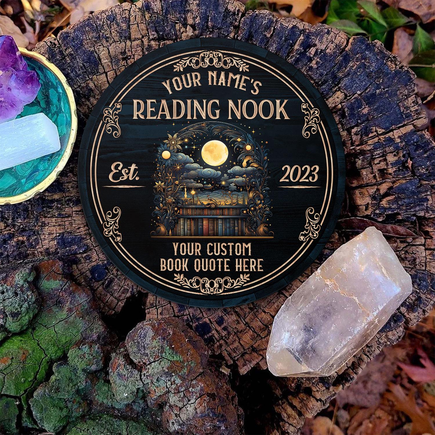 Custom Reading Corner Wood Sign (not Carved or Neon) Wall Plaque, Book ...
