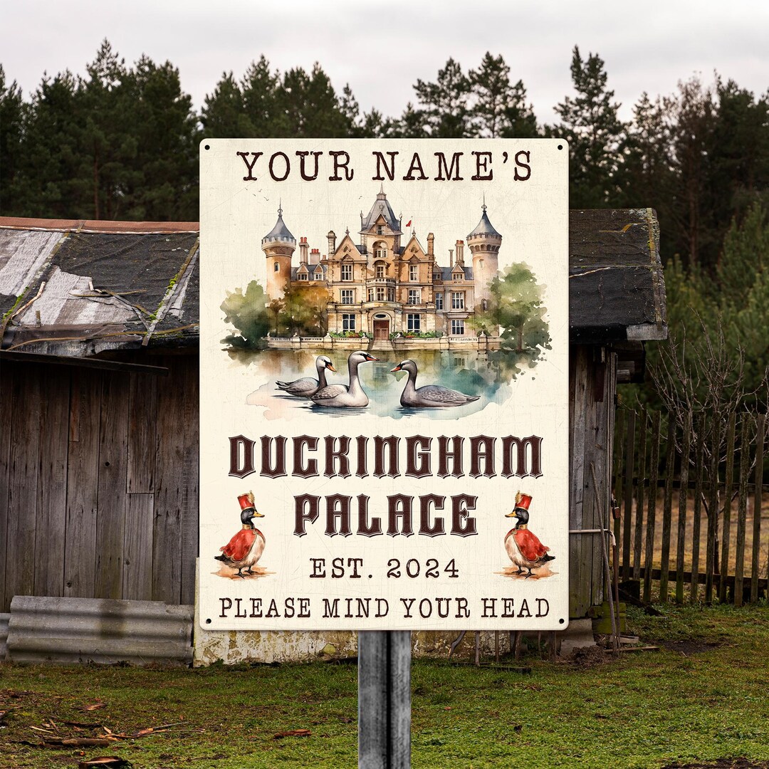 Personalized Duck House Quack Shack Pasture Metal Sign, Rustic Style ...