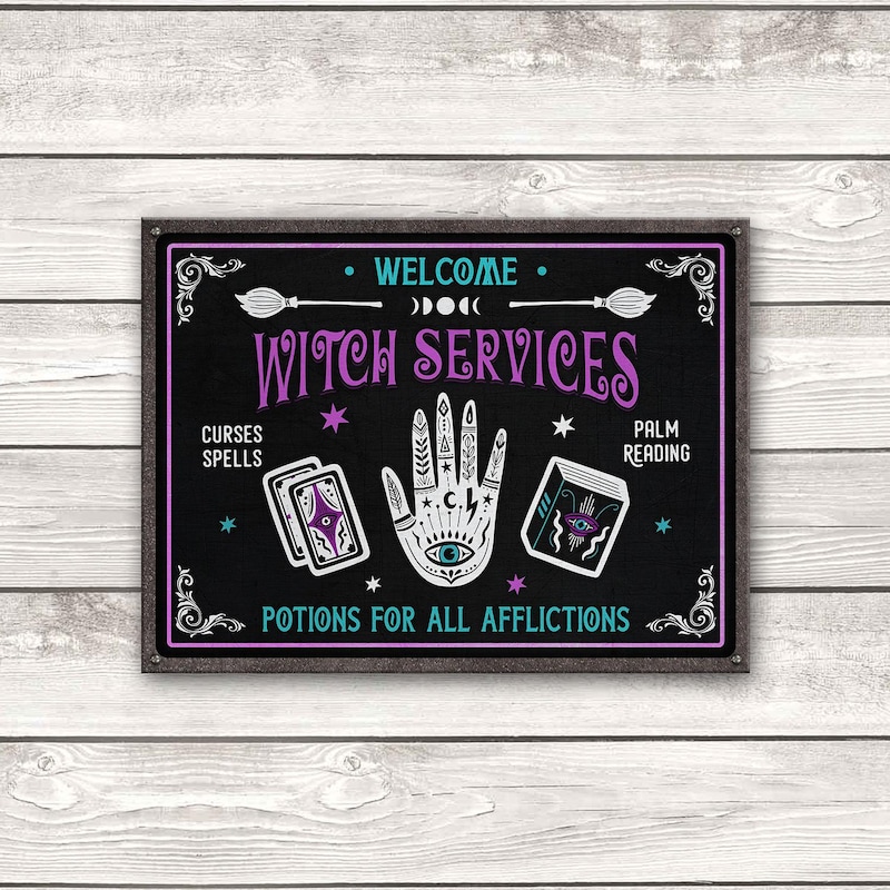 Primitive Witch Sign - Etsy