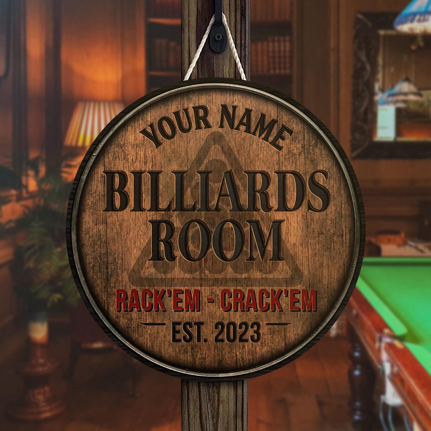 Custom Billiards Lounge & Bar Pool Wooden Sign Wall Art Plaque, Pool ...