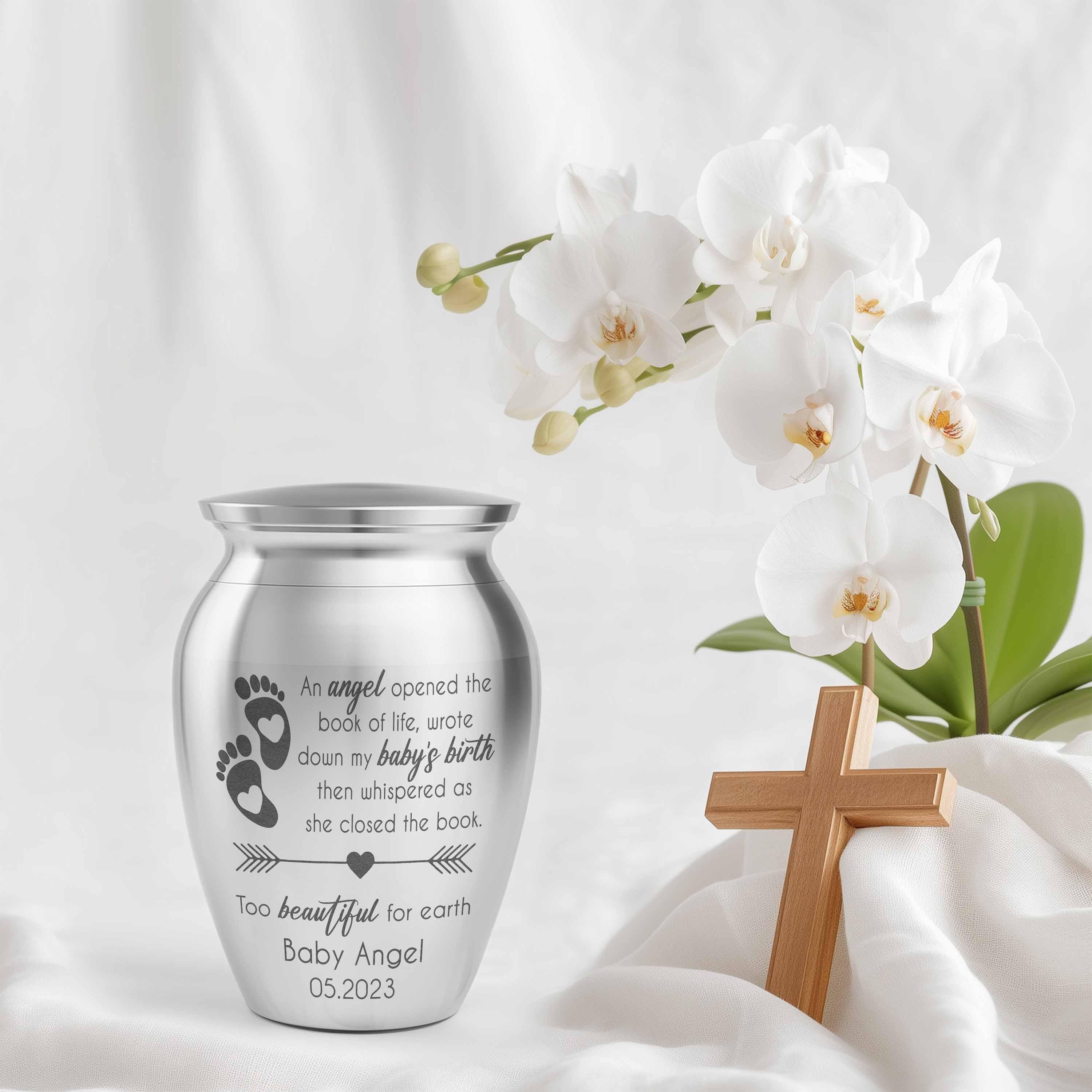Personalized Baby Memorial Mini Urns for Human Ashes, Cremation ...