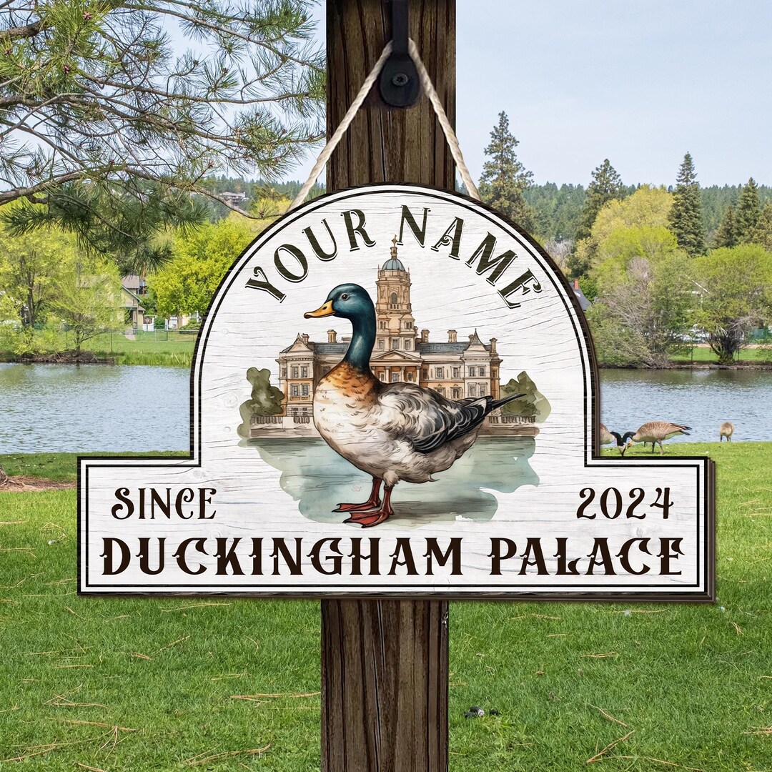 Personalized Duck Palace Wood Sign, Rustic Style - Funny 'quack Shack ...