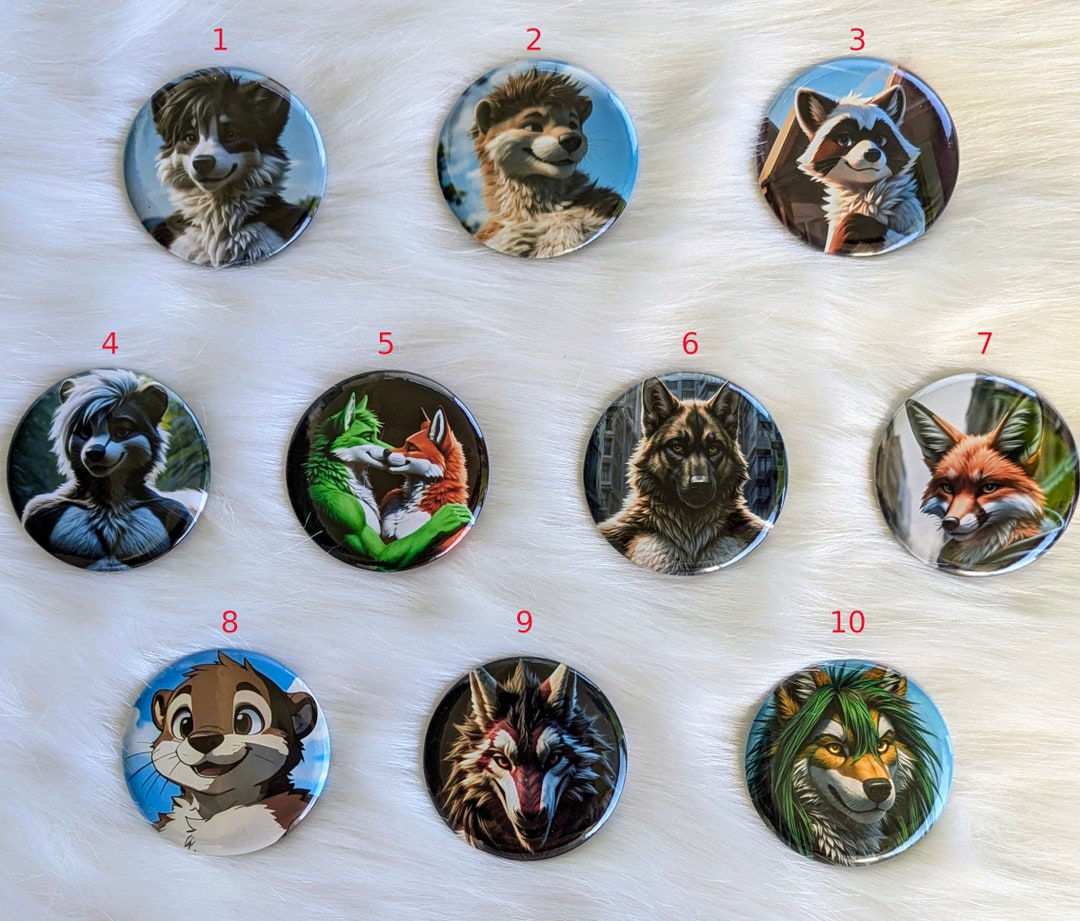 CUTE, FURRY , Anthro , Fursona , Sticker , GAY , Button or Magnet With ...