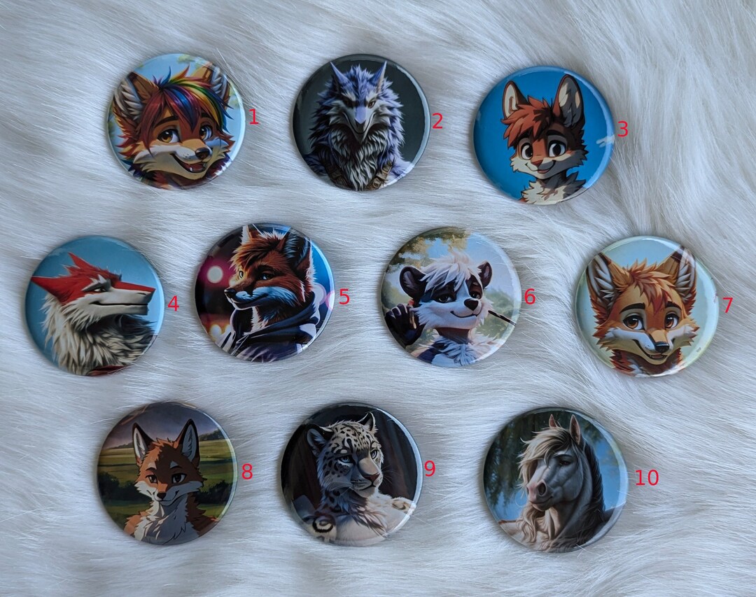 CUTE, FURRY , Anthro , Fursona , Sticker , GAY , Button or Magnet With ...