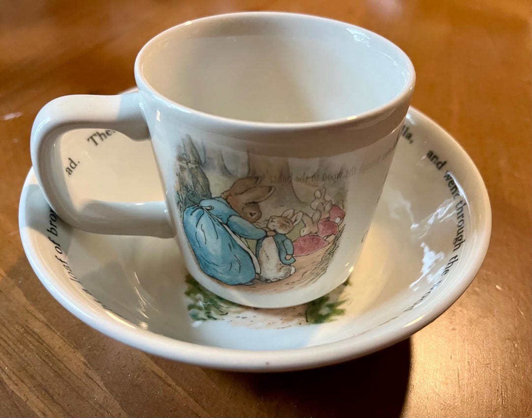 Peter Rabbit Cup and Bowl Wedgewood England - Etsy