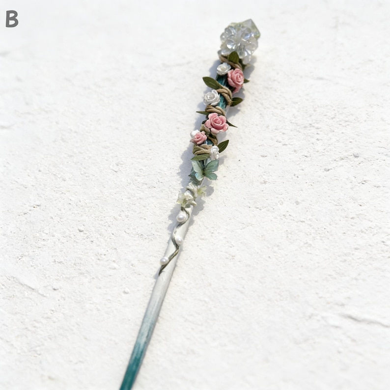 Handmade Crystal Wand - Fairy Magic Cosplay Prop for Ritual & Fantasy ...