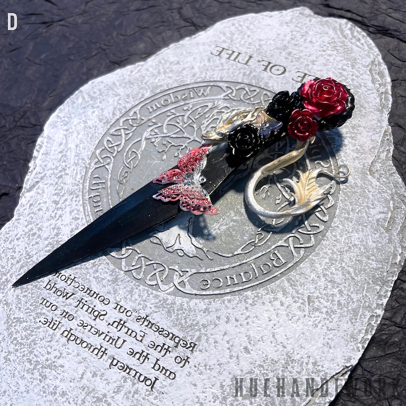 Handmade Flower Dagger: Gothic Collectible Knife, Fantasy Gift - Etsy