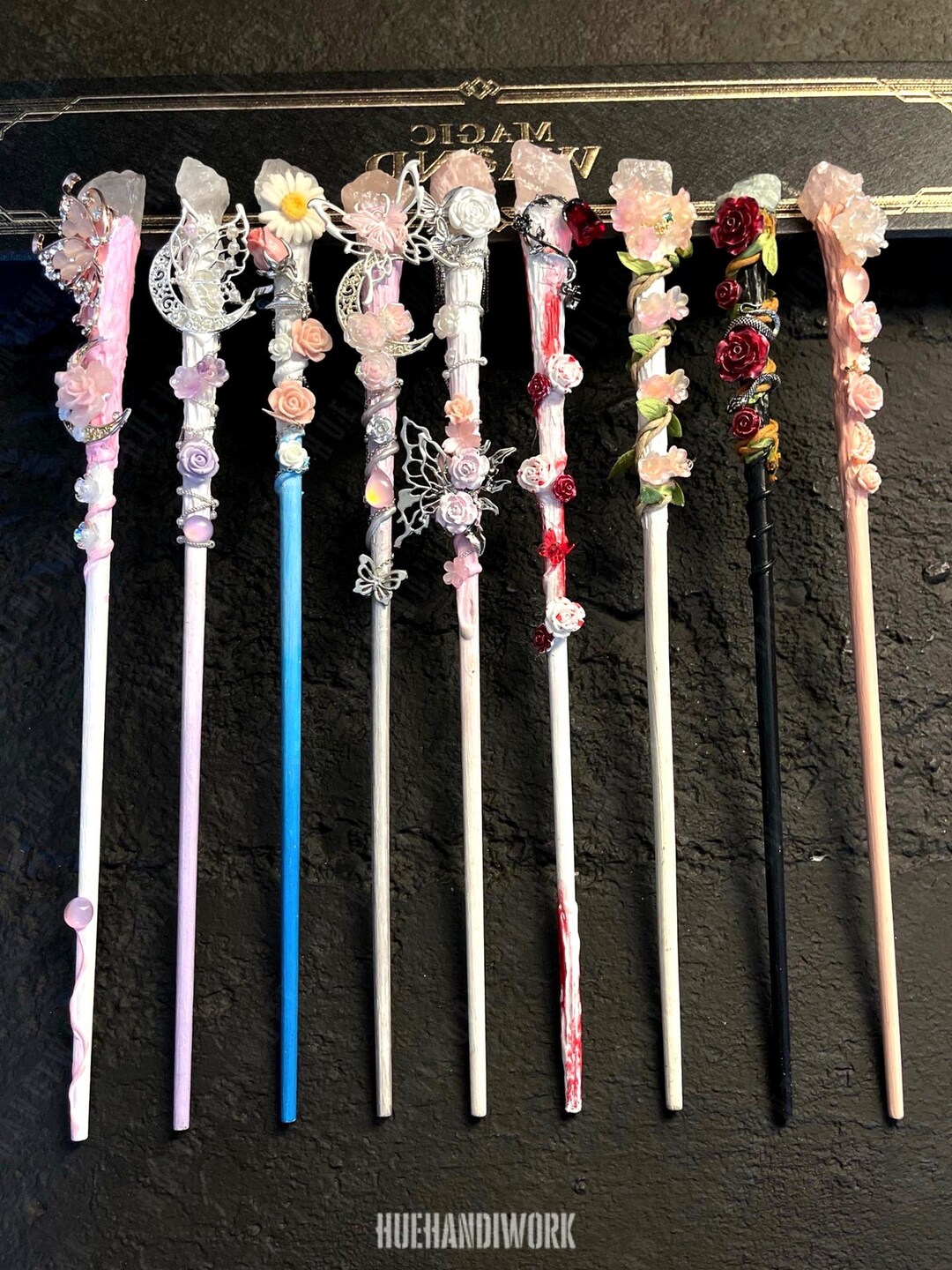 Celestial Moon Crystal Wand: Handmade Fairy Magic Wand for Cosplay ...