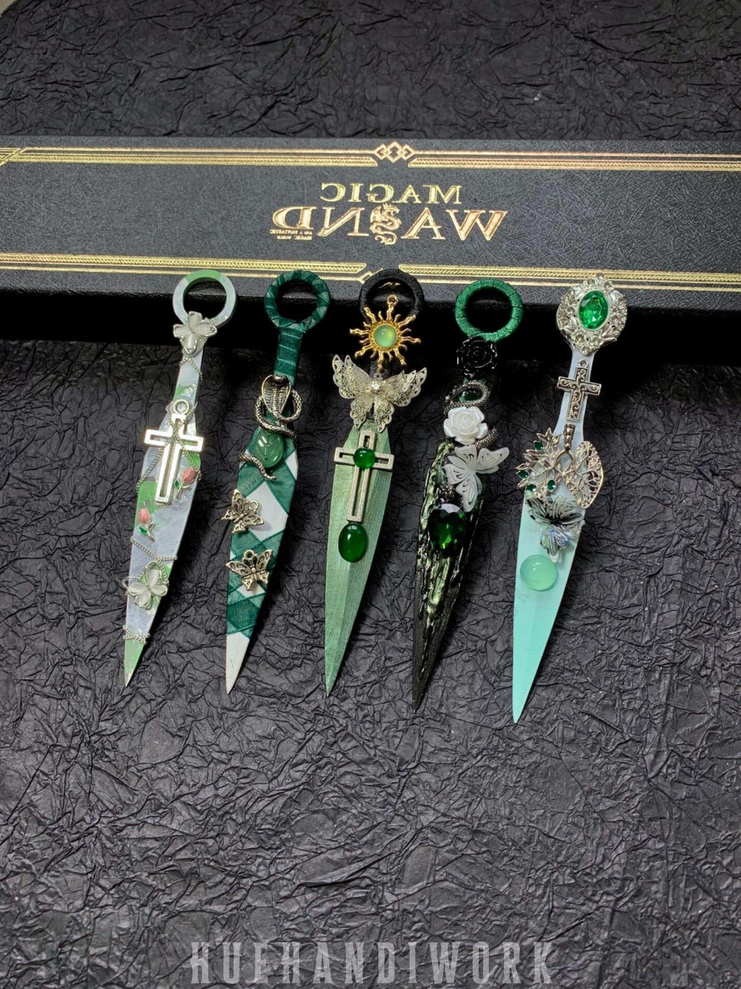 Handmade Green Witch Athame, Fairy Elf Cosplay Dagger Prop - Etsy