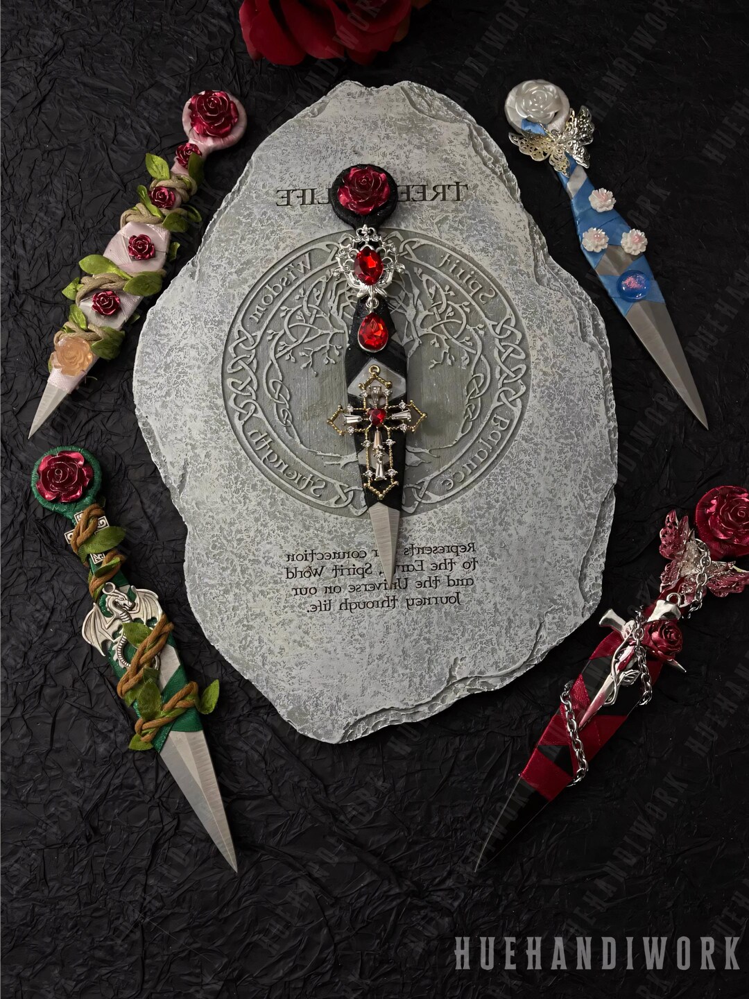 Personalized Gothic Dagger: Handmade Stainless Steel Cosplay Accessory ...