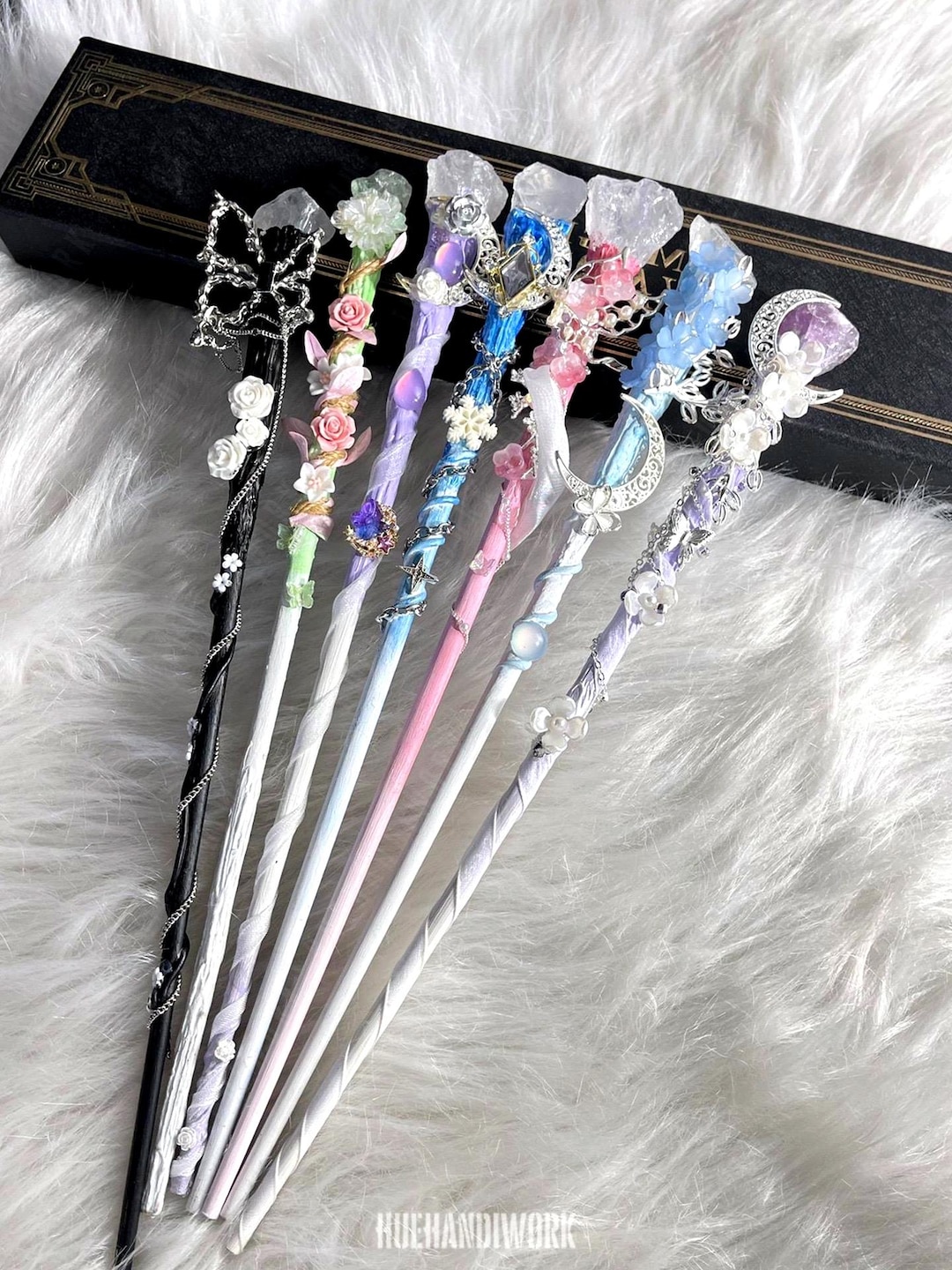 Handmade Crystal Magic Wand, Fairy Moon Scepter, Cosplay Prop - Etsy