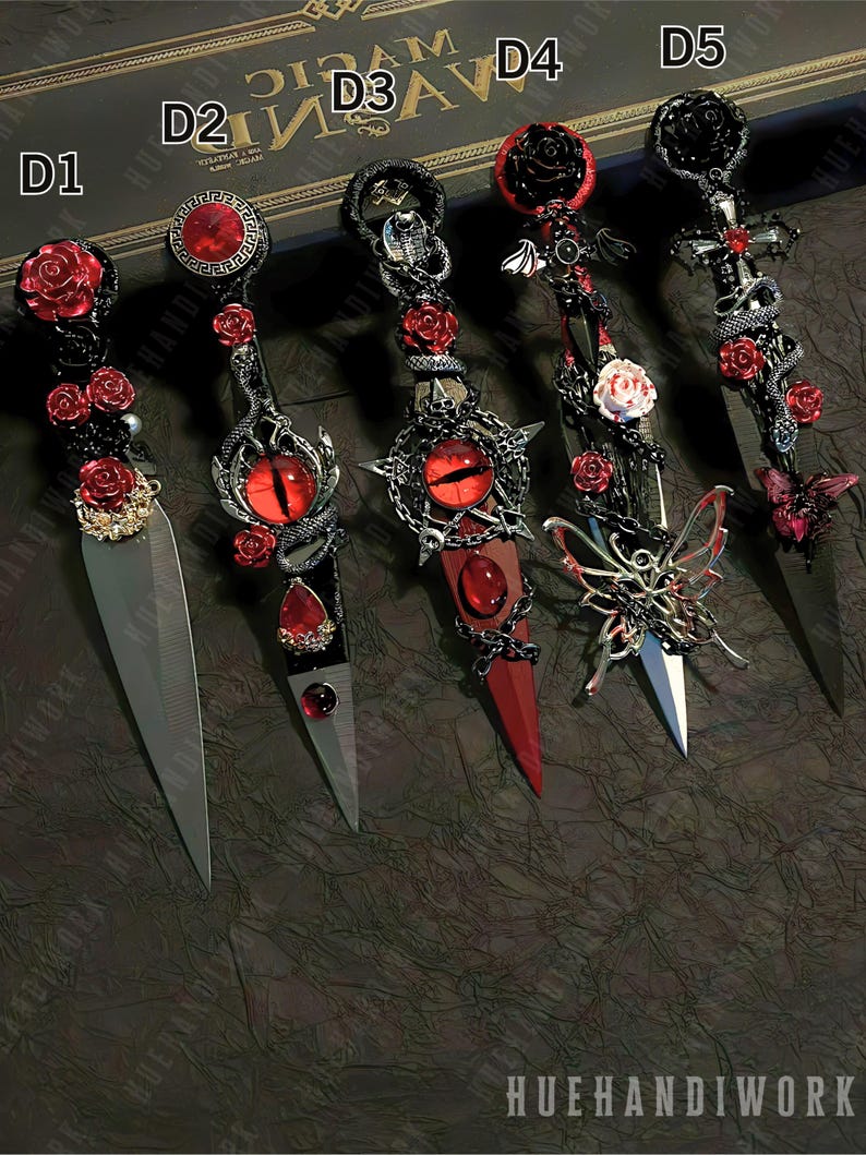 Personalized Cthulhu Dagger: Gothic Eye & Butterfly Stainless Steel ...