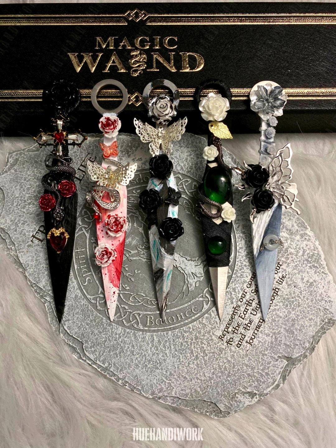 Gothic Rose Crystal Dagger: Dark Romance Cosplay Prop, Emo Fashion - Etsy