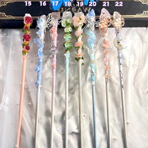 Handmade Crystal Magic Wand, Fairy Moon Scepter, Cosplay Prop - Etsy