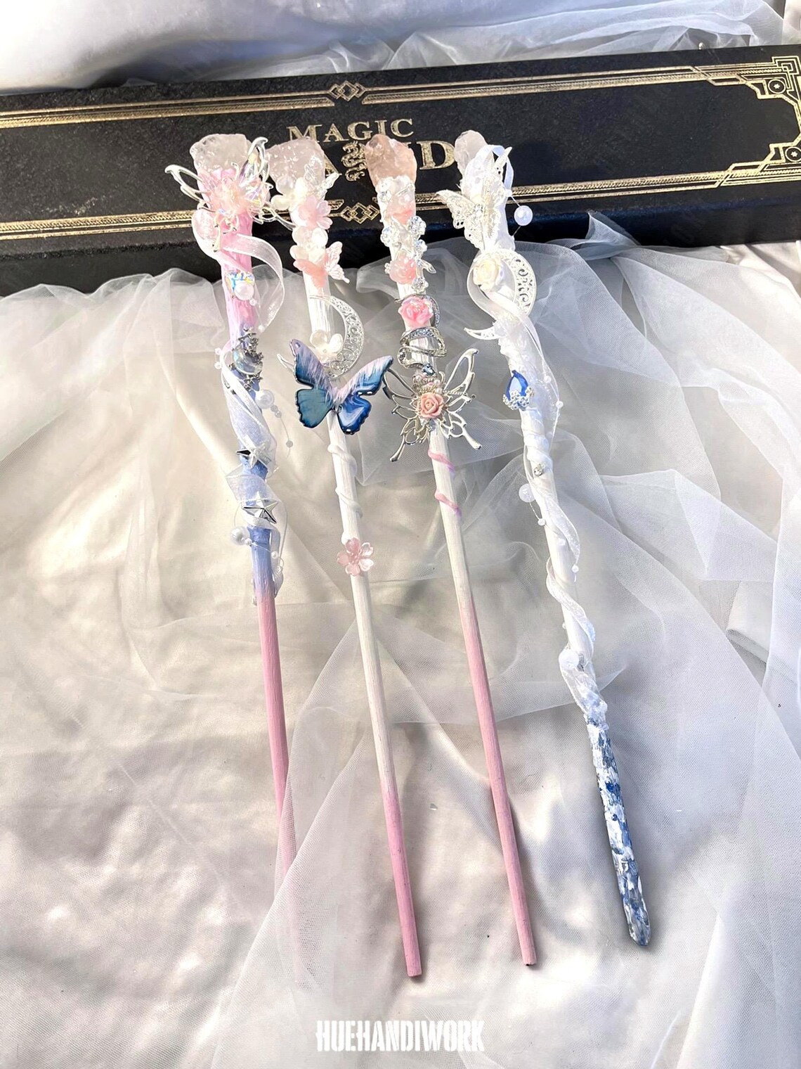 Fairy Butterfly Moon Magic Wand: Handmade Witch Cosplay Prop - Etsy