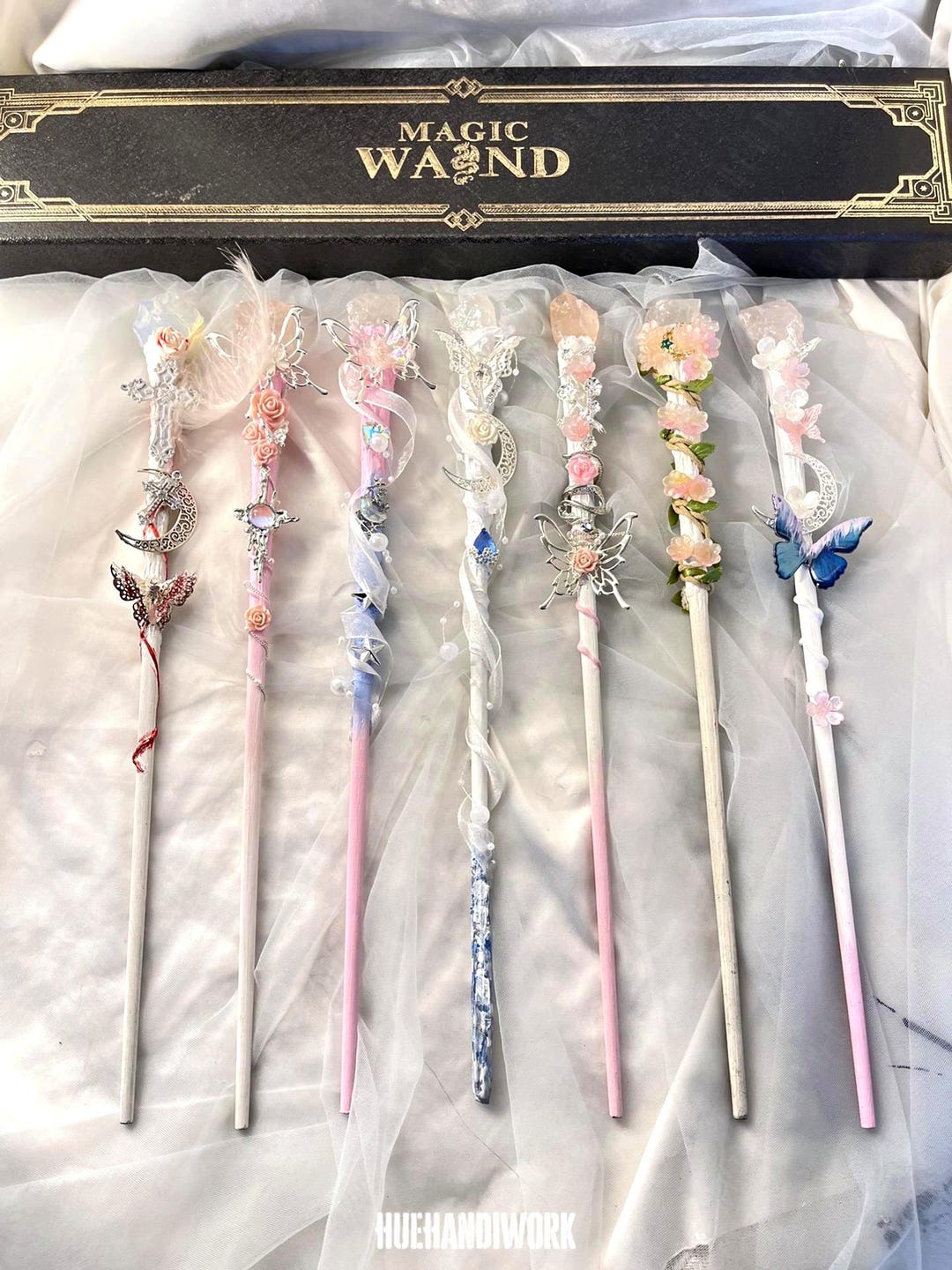 Fairy Butterfly Moon Magic Wand: Handmade Witch Cosplay Prop - Etsy