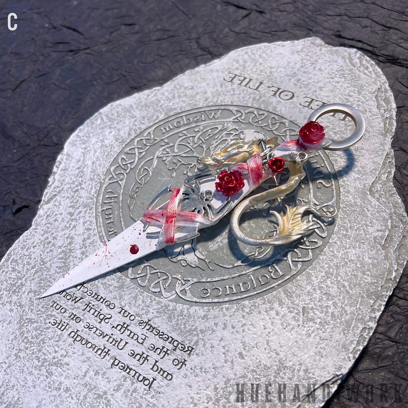Handmade Flower Dagger: Gothic Collectible Knife, Fantasy Gift - Etsy