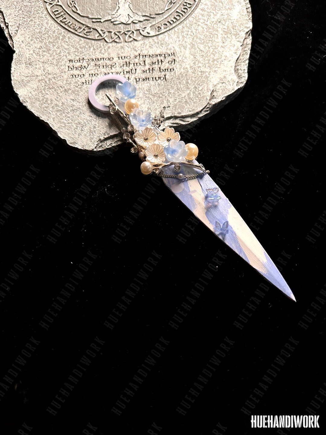 Handmade Fantasy Dagger: Floral Butterfly Cosplay Prop - Etsy