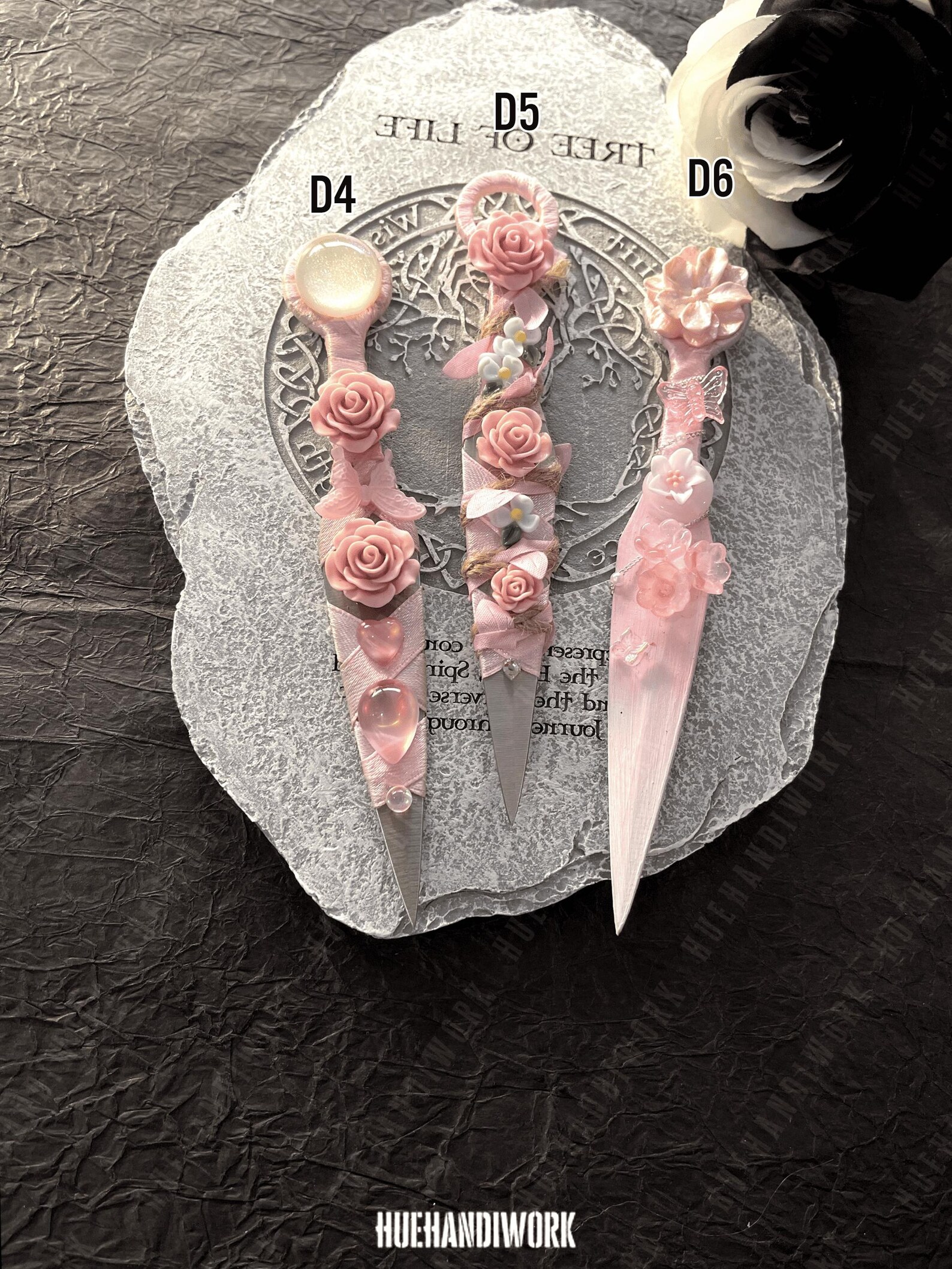 Handmade Pink Rose Dagger, Fantasy Cosplay Knife Prop - Etsy