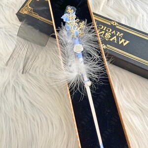 Handmade Fairy Wand: Crystal, Flowers & Charms - Whimsical Cosplay Prop ...