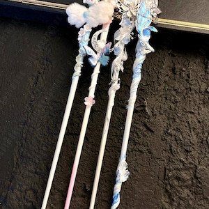 Celestial Moon Crystal Wand: Handmade Fairy Magic Wand for Cosplay ...