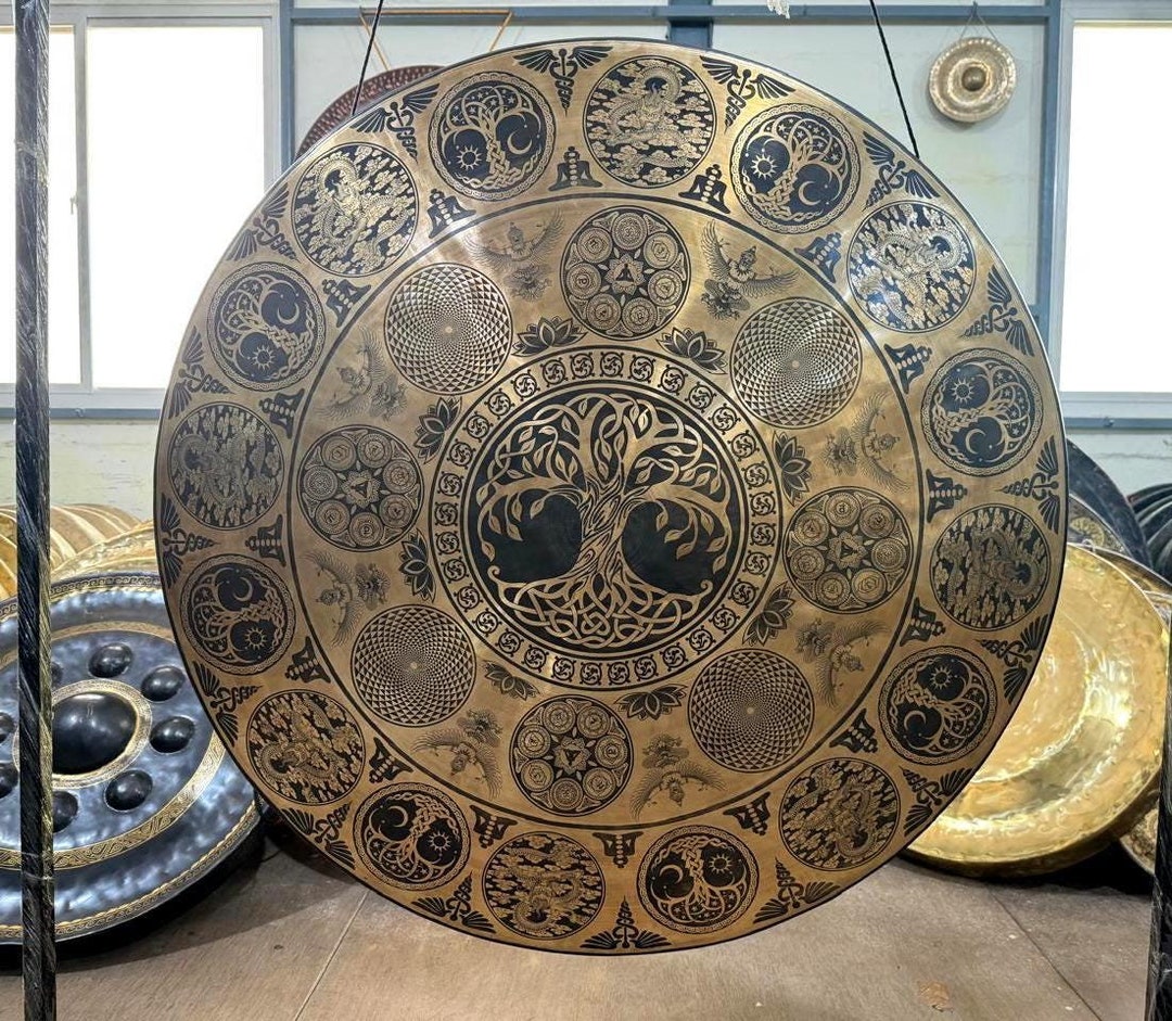 Tree of Life Extra Large Gong for Sound Healing Meditation Yoga ...