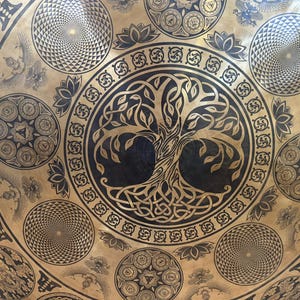 Tree of Life Extra Large Gong for Sound Healing Meditation Yoga ...