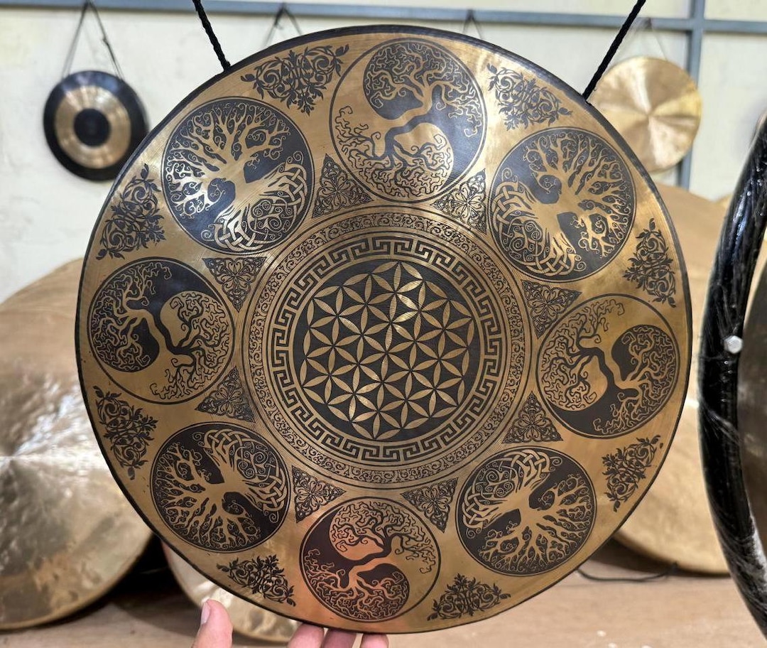 Extra Large Gong Tree of Life for Sound Healing Meditation Yoga ...