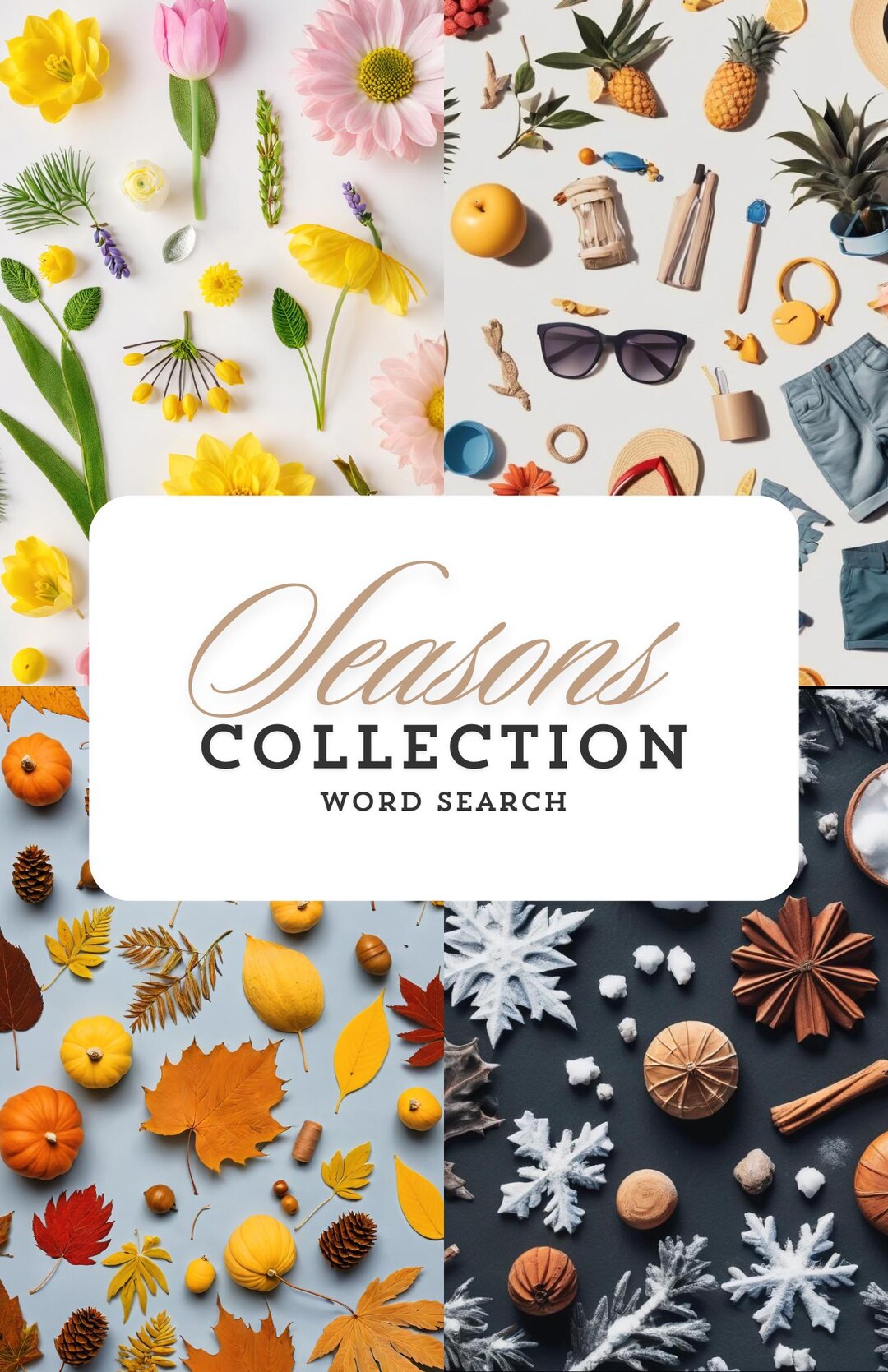 Word Search | Seasons Collection (spring, Summer, Autumn, Winter) - Etsy
