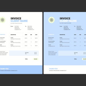 Invoice and Quote Template Editable • Small Business Order Form ...