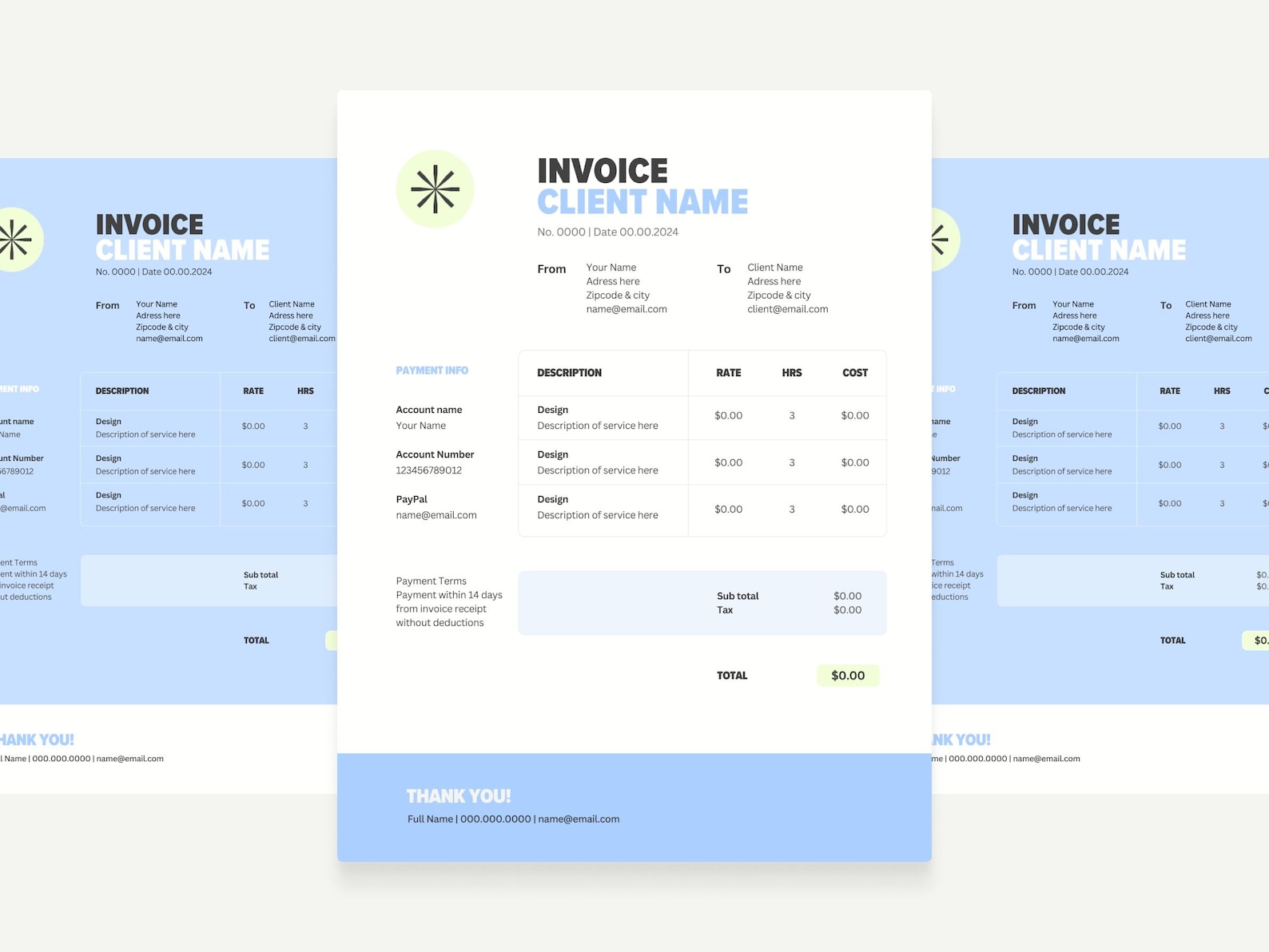 Invoice and Quote Template Editable • Small Business Order Form ...