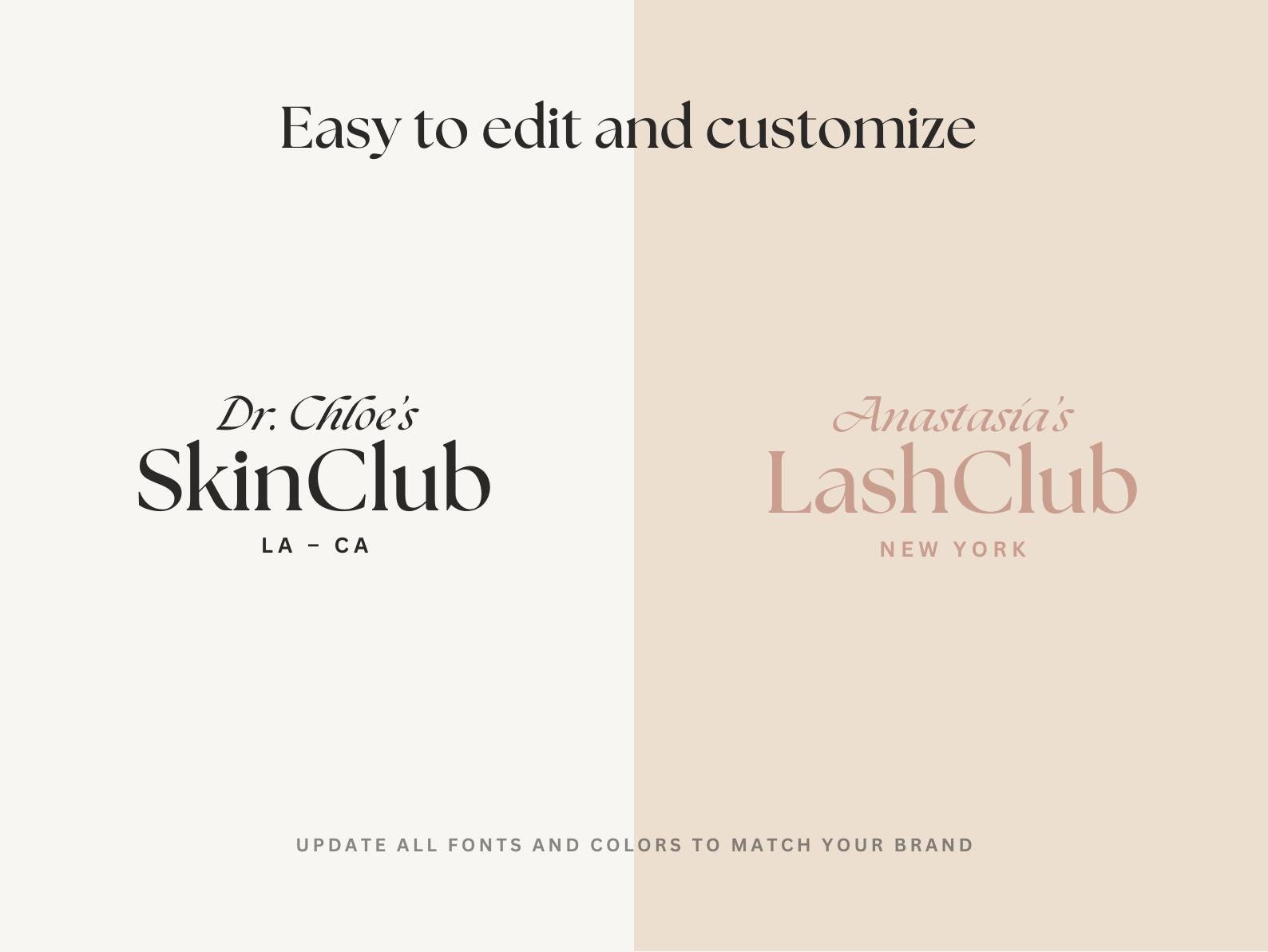 Canva Logo Brand Kit Template • Premade Logo • DIY Logo Bundle ...