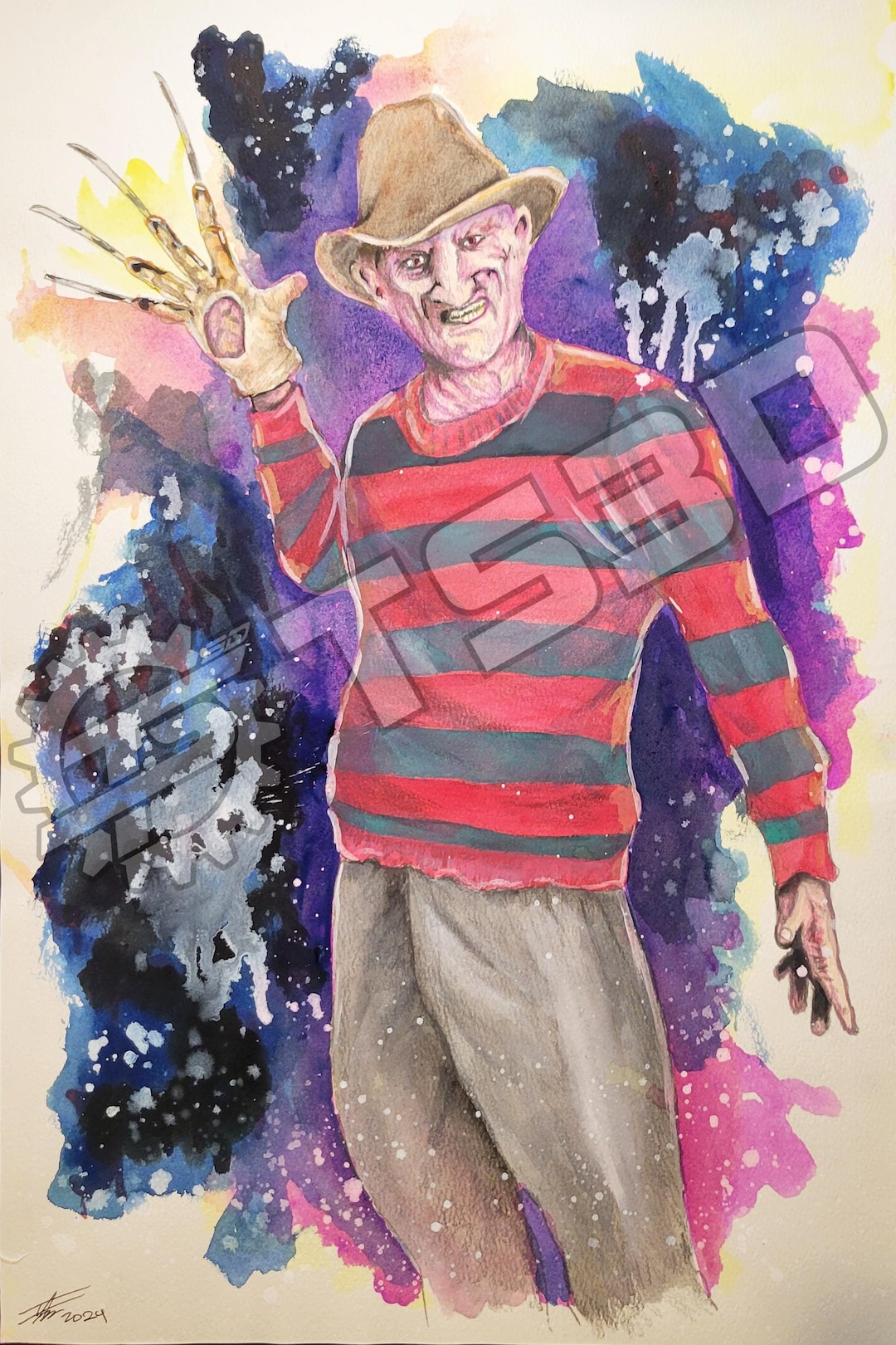 Freddy Krueger Painting - Etsy