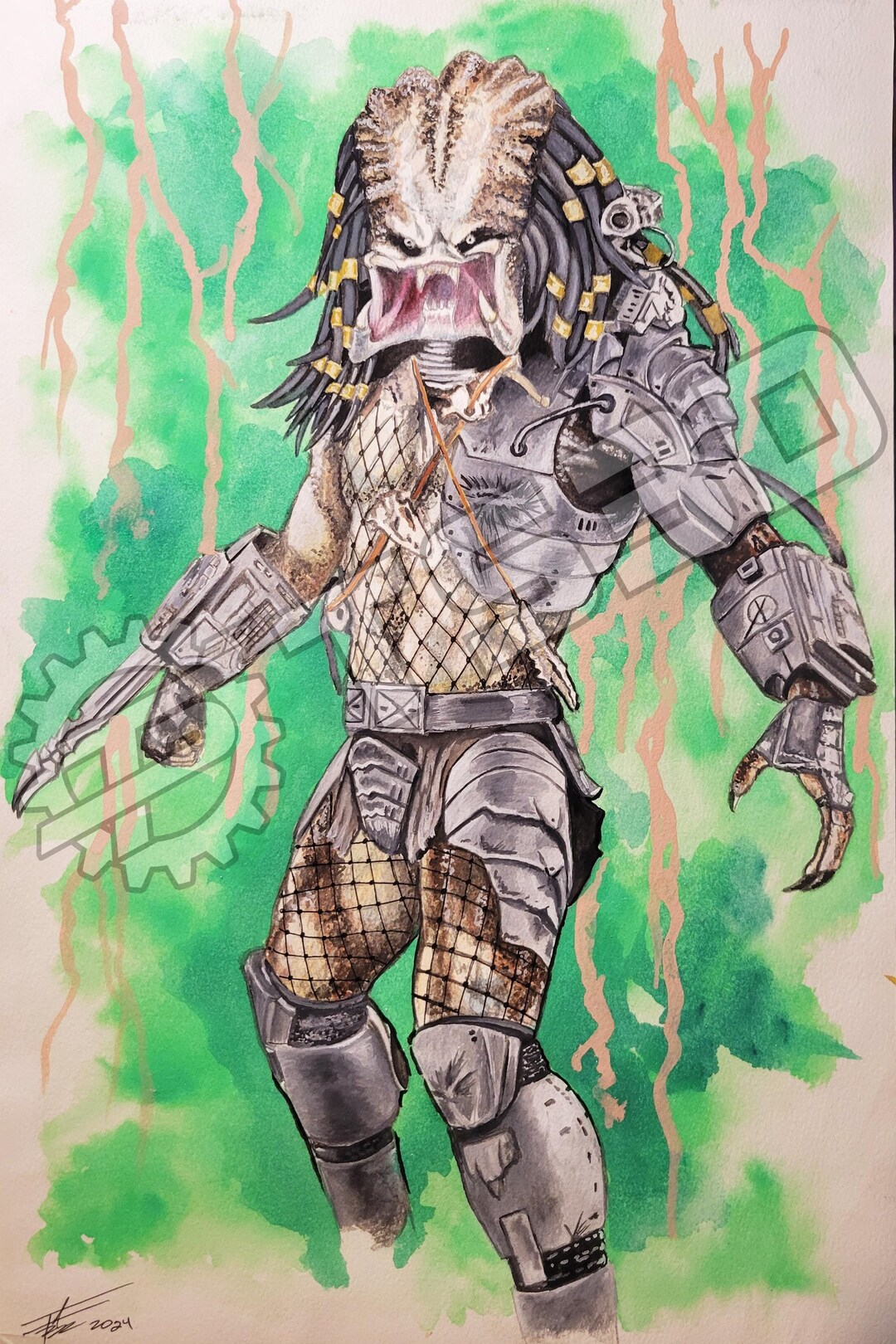 The Predator Painting - Etsy